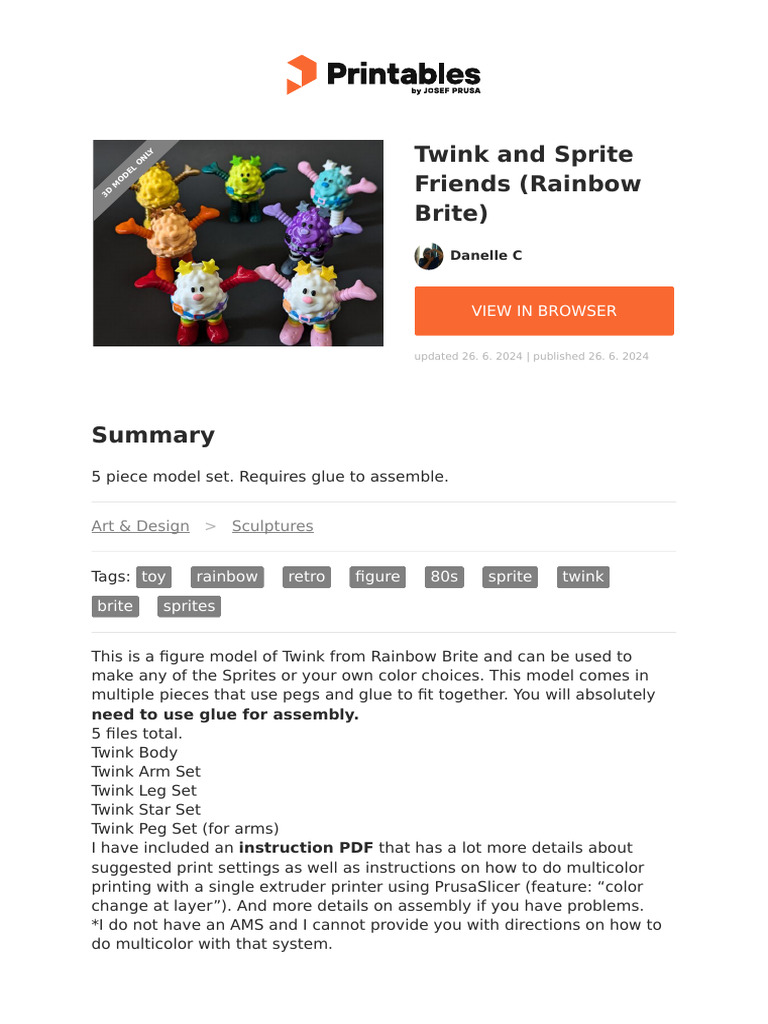 Twink and Sprite Friends Rainbow Brite | PDF