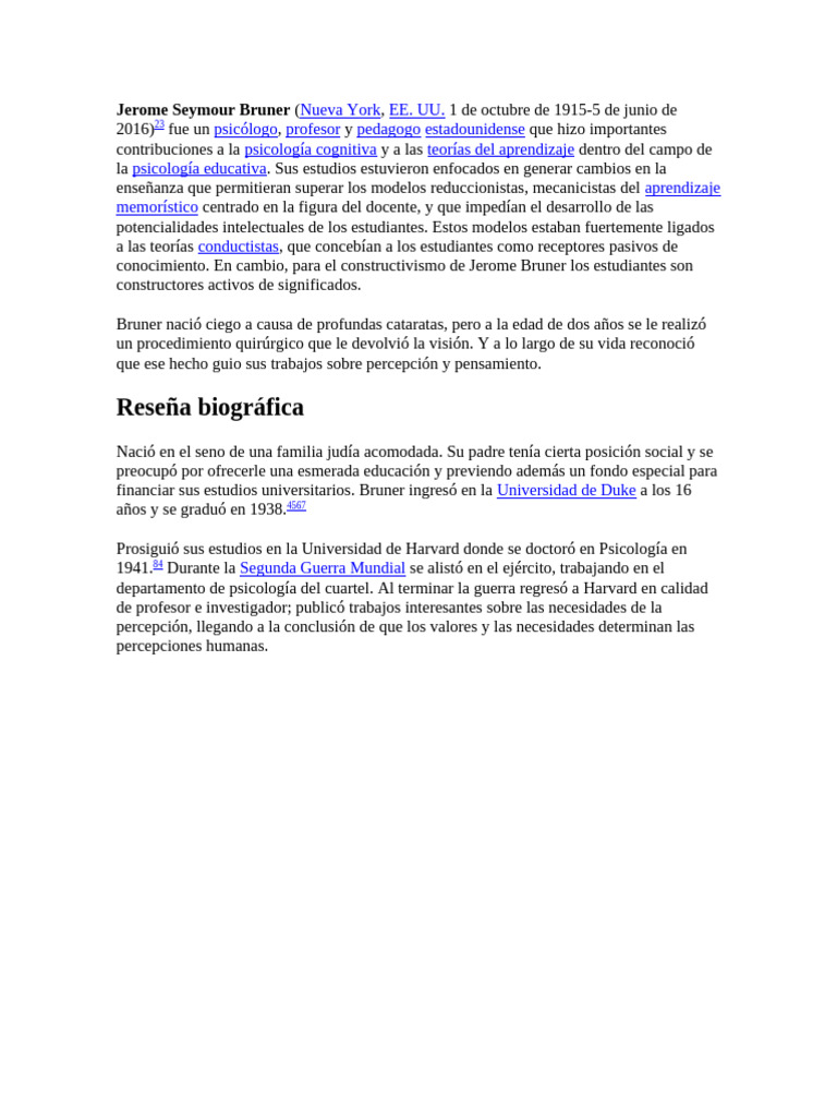 Jerome Seymour Bruner | PDF