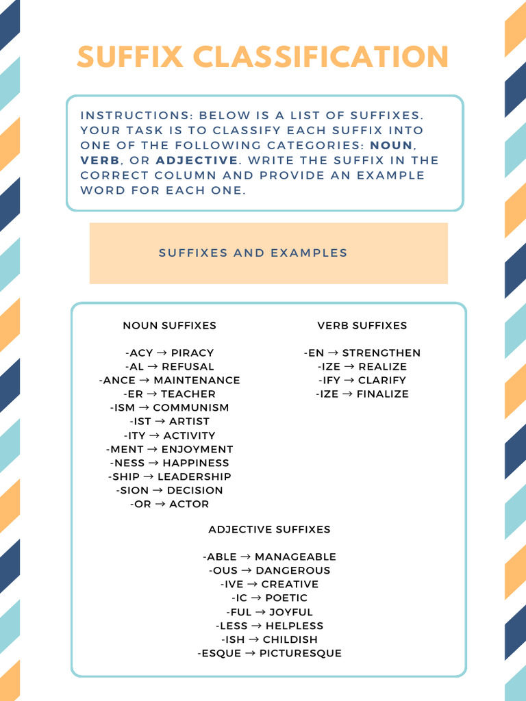 Suffix Classification - Answers PDF | PDF
