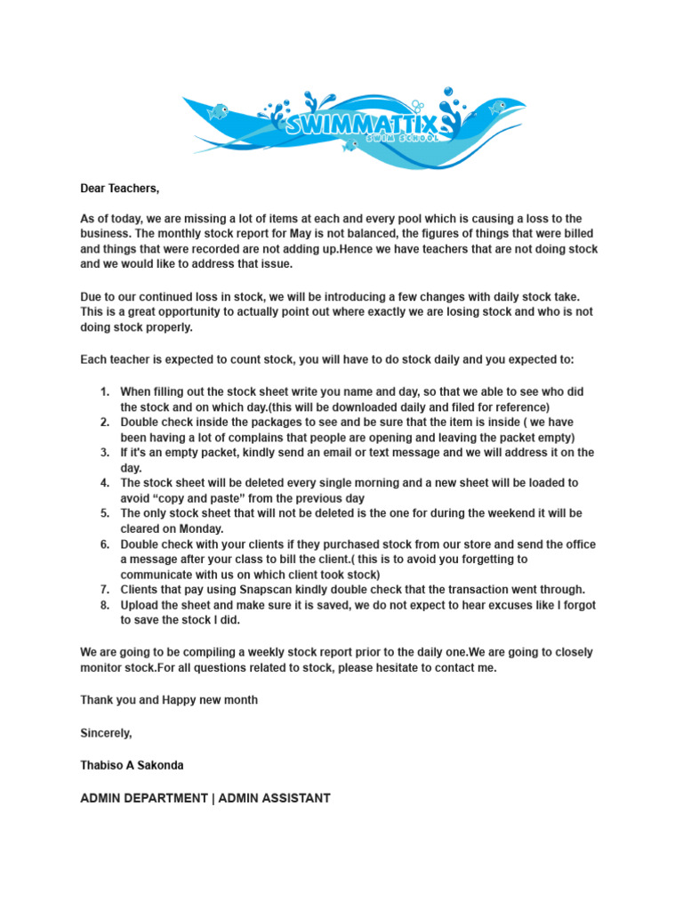 Stock Management Pdf