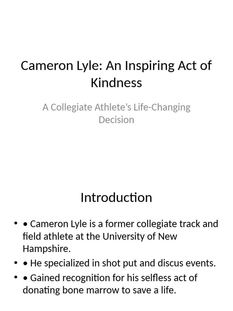 Cameron Lyle Presentation | PDF