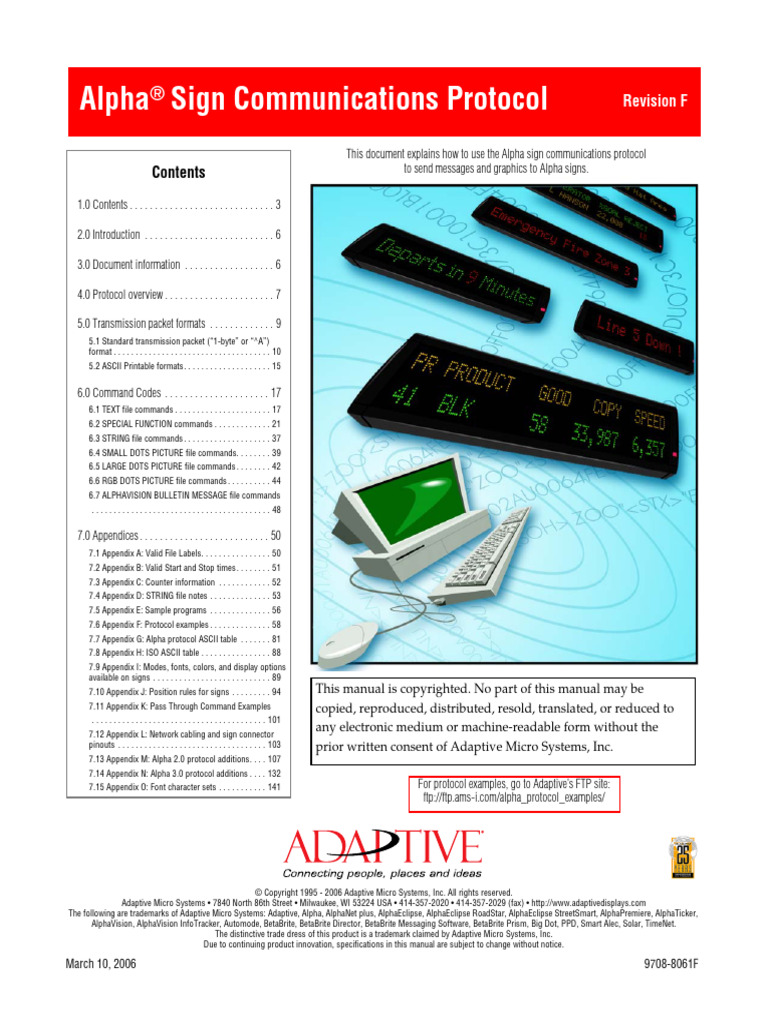 M Protocol | PDF | Ascii | Rgb Color Model