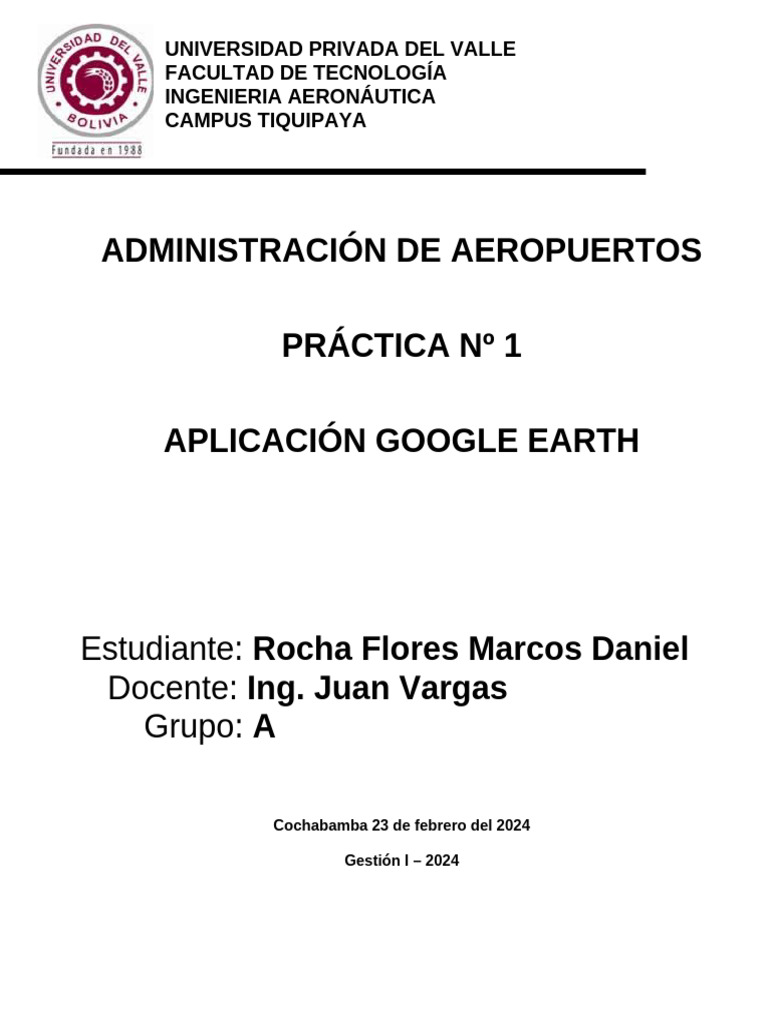 Caratula de Presentacion Practicas | PDF