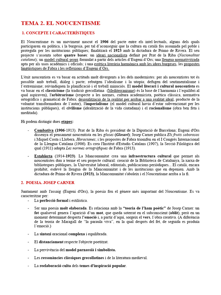 El Noucentisme 24-25 | PDF