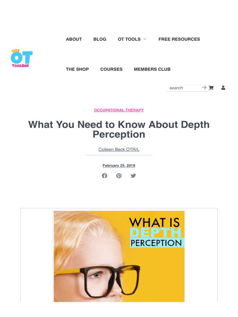Understanding Depth Perception in Kids | PDF | Occupational Therapy ...