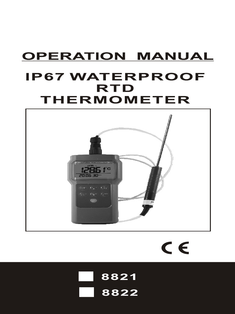 8821 Operation Manual | PDF