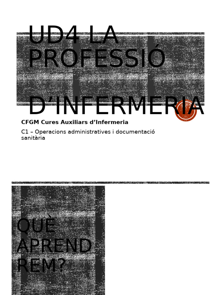 PPT4 UD4 - La Professió D'infermeria | PDF