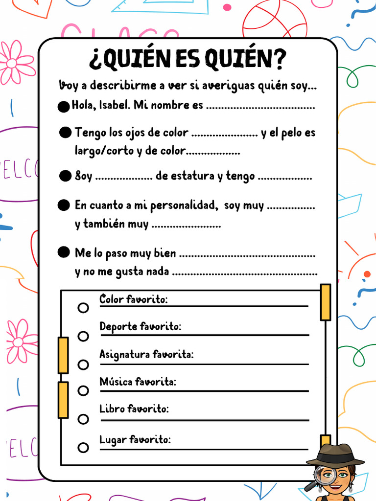 Descripción Personal para Adivinar Identidad | PDF