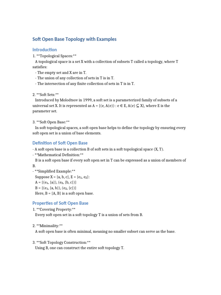 Soft Open Base Topology Symbols Fixed Assignment | PDF | Set (Mathematics) | Applied Mathematics