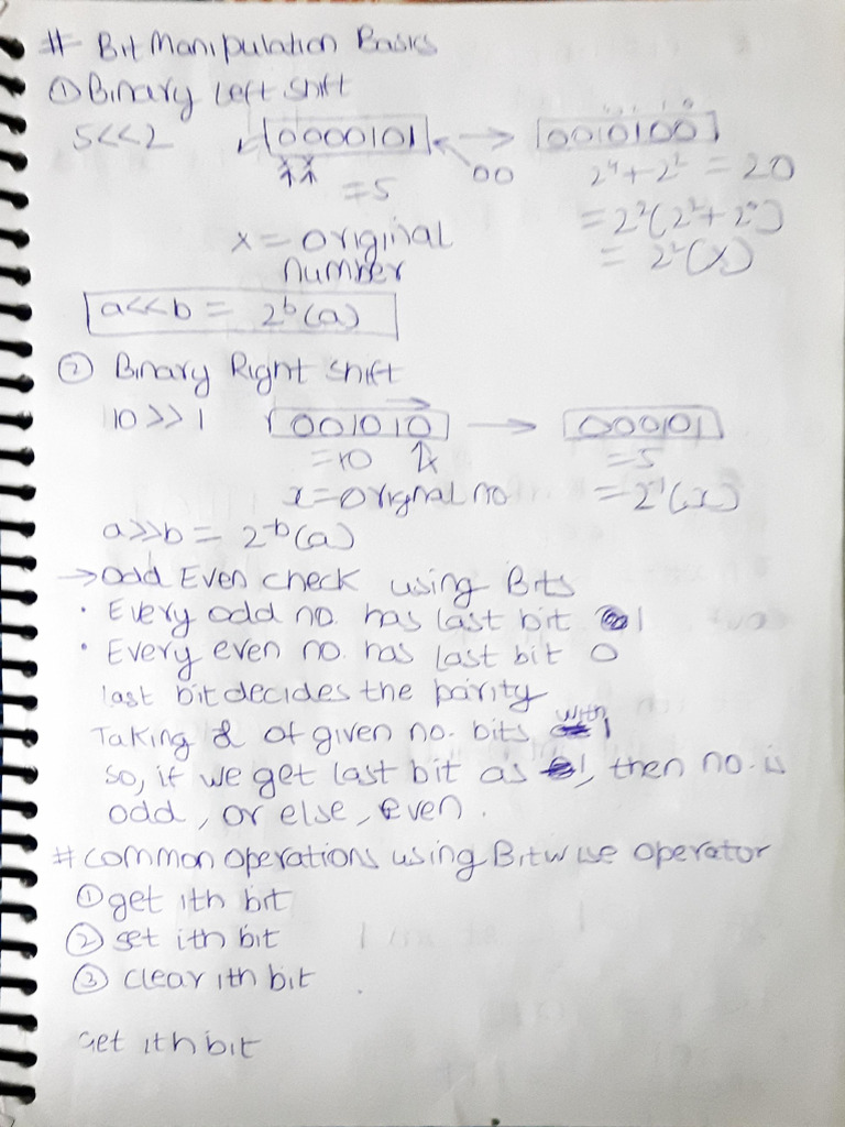 Bit Manipulation Notes | PDF