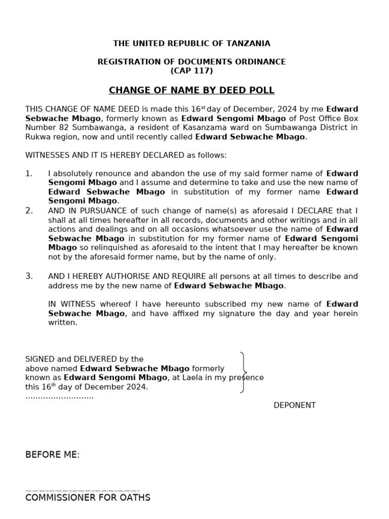 Deed Pol Edward | PDF