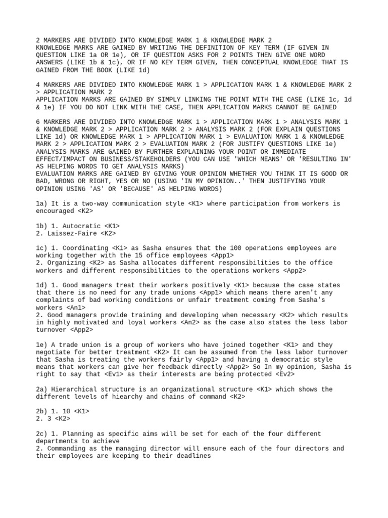 Pg90 q1,2 + Marks Distribution | PDF | Knowledge | Organizational Behavior