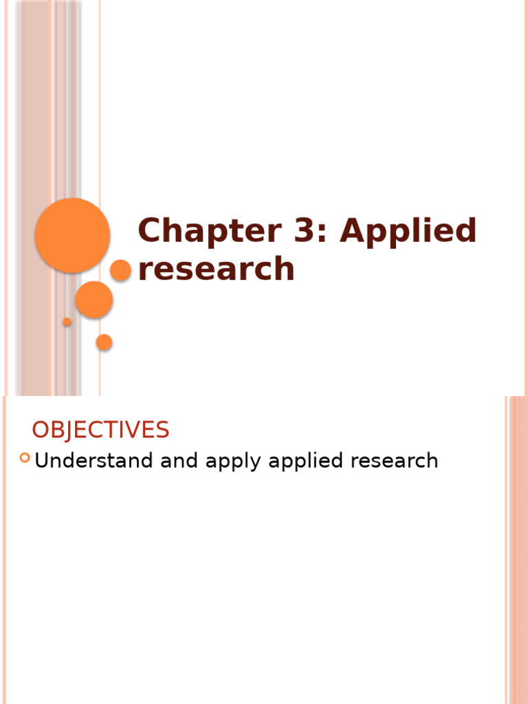 Chapter 3 - Applied Research | PDF | Methodology | Science