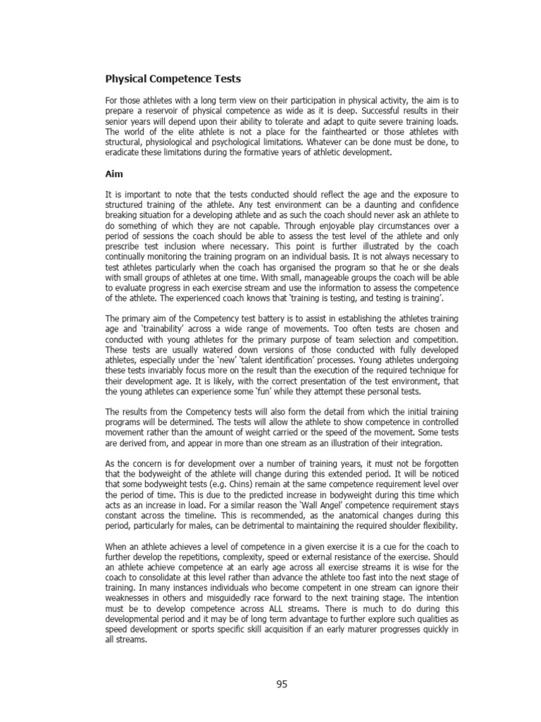 Giles, Penfold, Giorgi - Physical Competence Tests | PDF