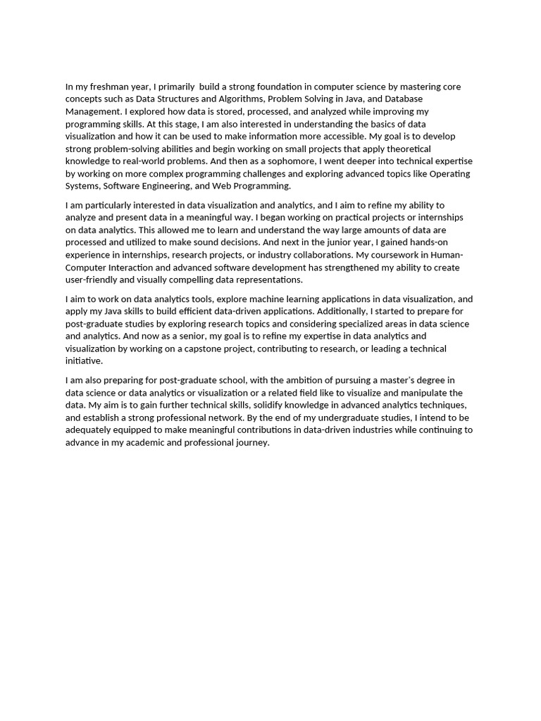 In My Freshman Year | PDF | Analytics | Data