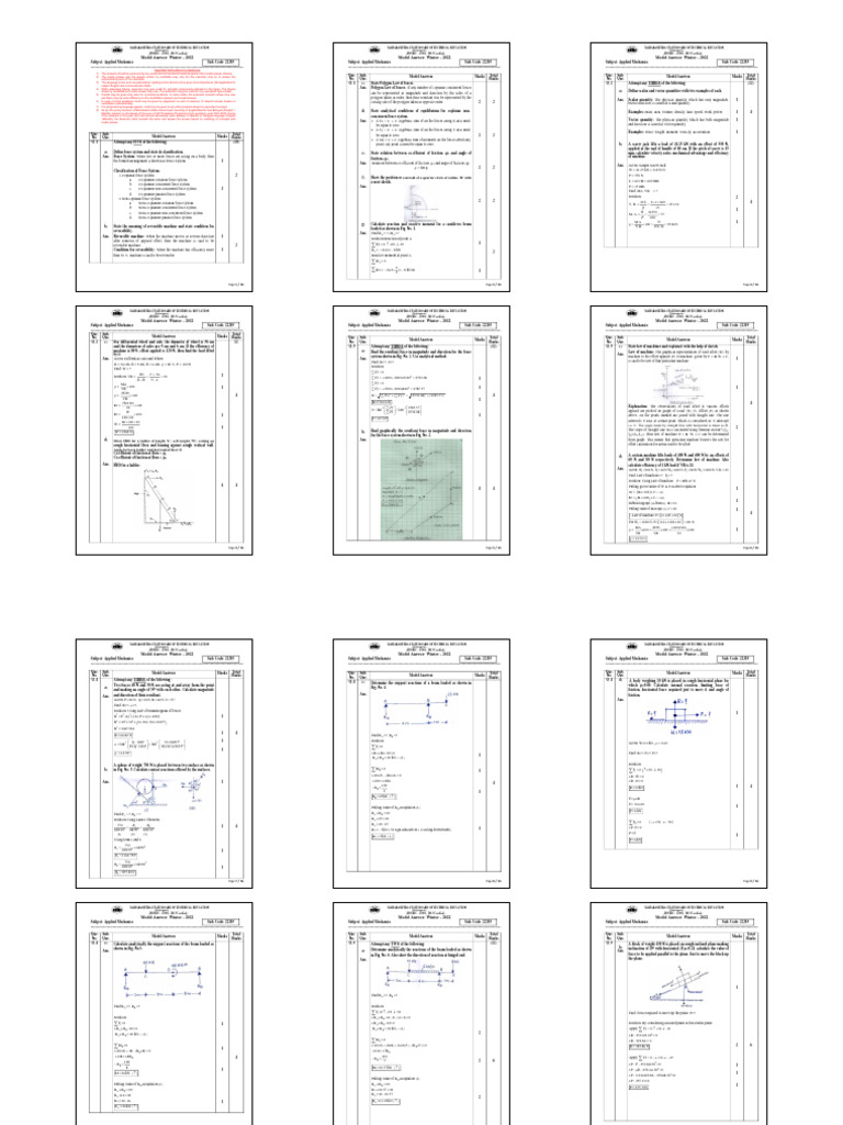 2022 Winter Model Answer Paper (Msbte Study Resources) | PDF | Force ...