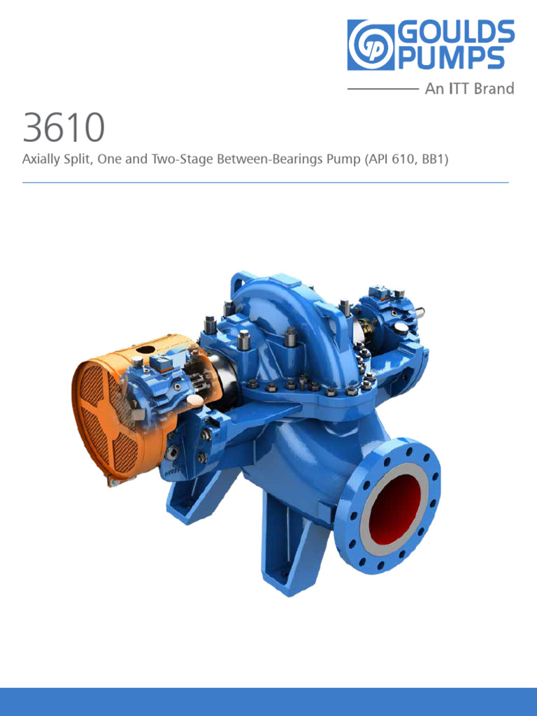 Goulds 3610 API Pump Overview | PDF | Bearing (Mechanical) | Pump