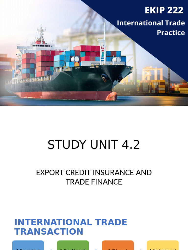 SU+4.2+-+Export+credit+insurance+and+Trade+Finance+ Eng | PDF ...