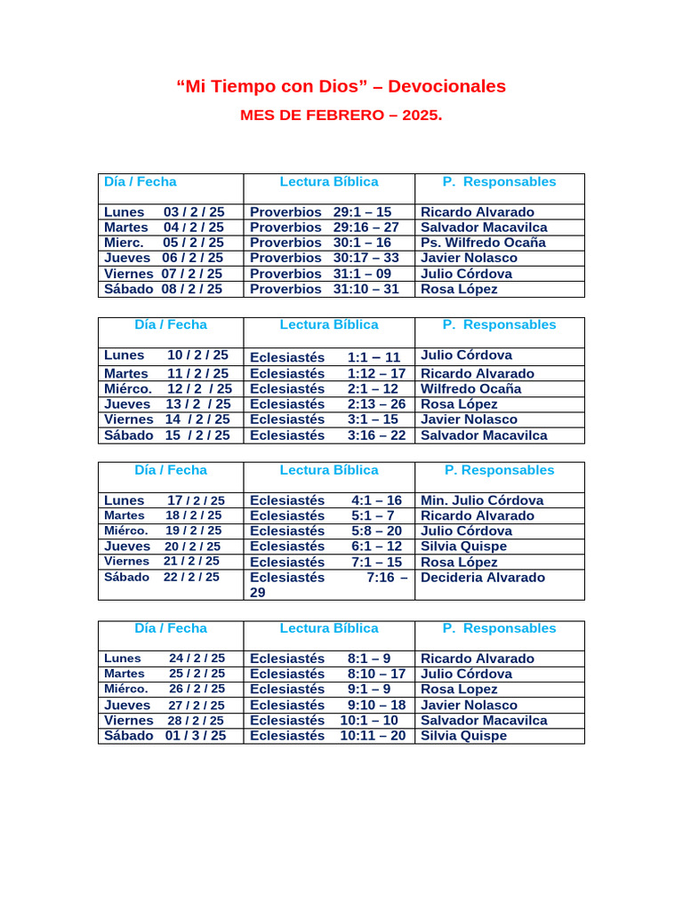 Devocionales Febrero2025 | PDF