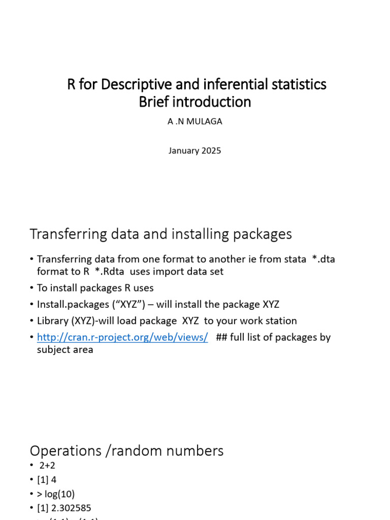 R for Descriptive Statistics and Analysis | PDF | Statistics | Student ...