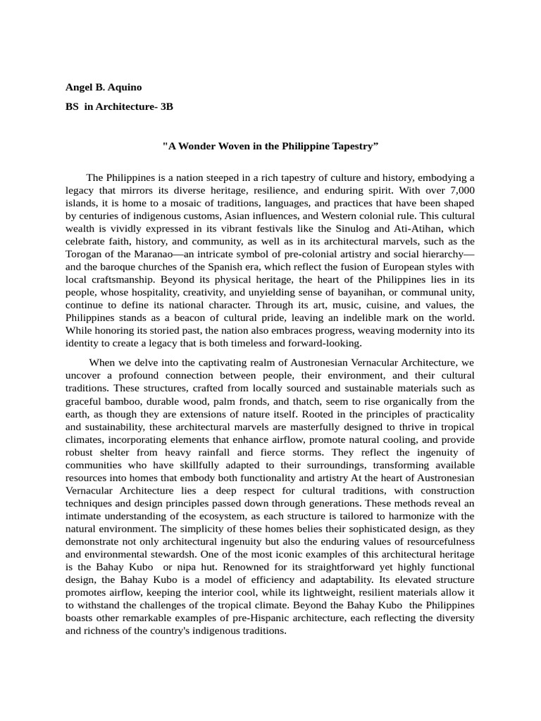 Angel B. Aquino (HOA4) - FINAL PAPER | PDF | Art Deco | Philippines