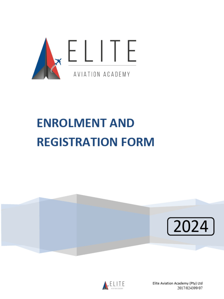 Elite Aviation Academy Enrolment Form 2024 | PDF | Flight Instructor | Fee