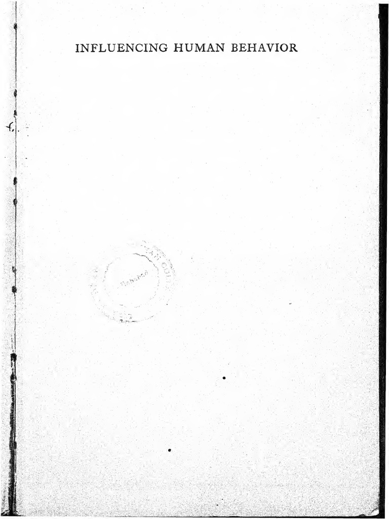 Influencing Human Behaviour | PDF | Psychology | Attention