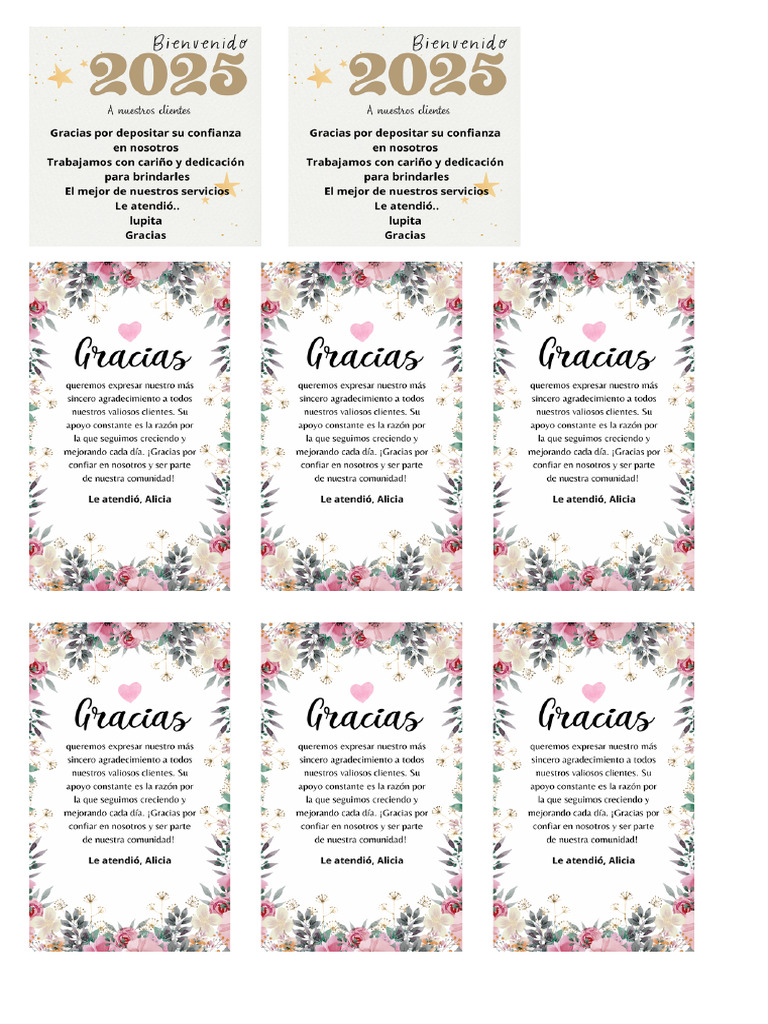 Documento A4 Stickers Agradecimiento Por Compras PDF | PDF