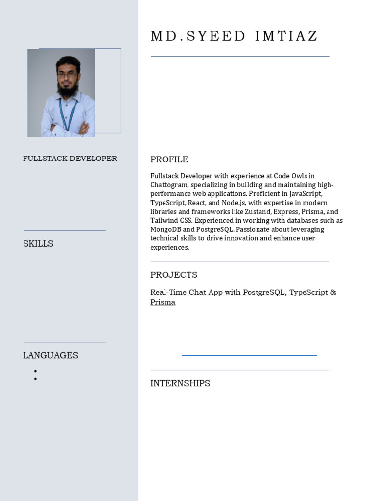 Syeed Imtiaz Resume | PDF