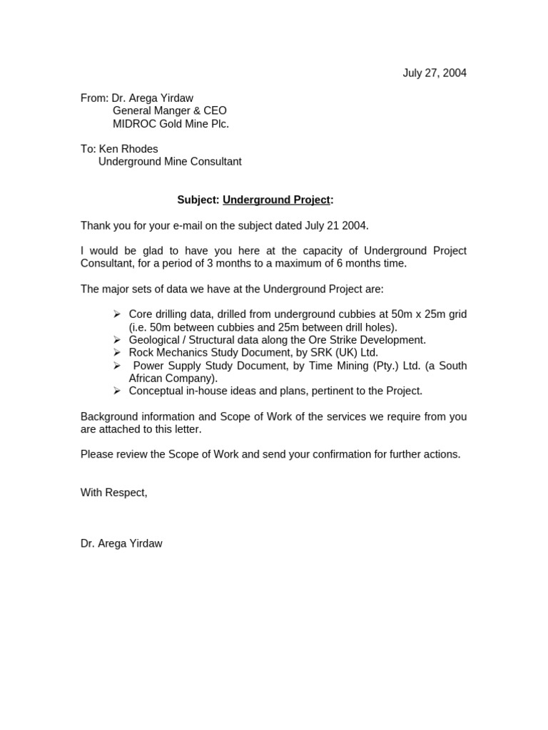 Ken Rhodes letter | PDF | Mining