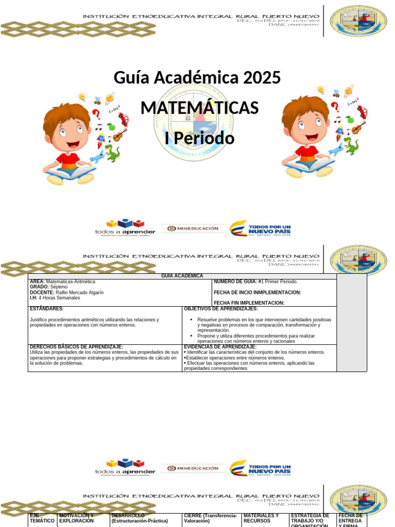 Guia de Matematicas 7° | PDF | Triángulo | Sustracción