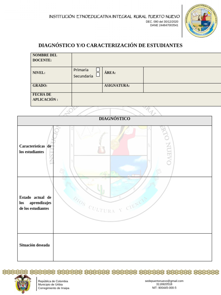 FORMATO DIAGNOSTICO | PDF
