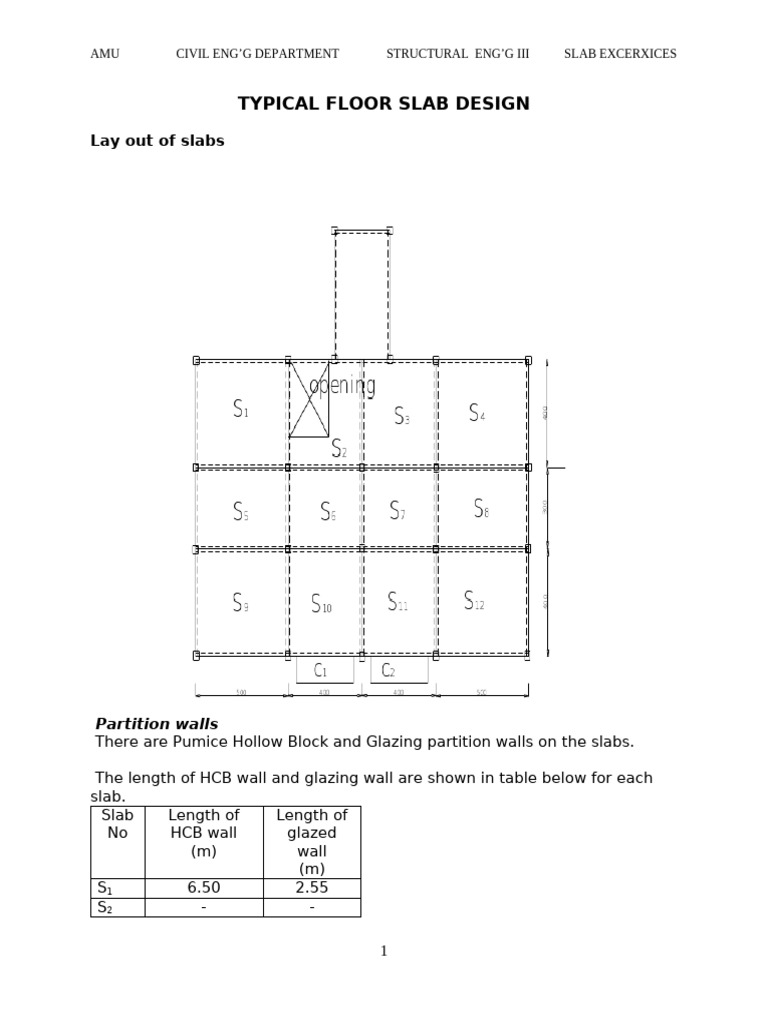 SLAB DESIGN | PDF | Building Technology | Architectural Elements
