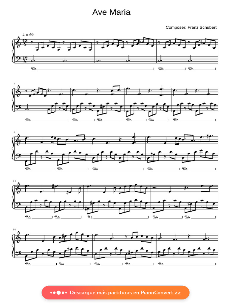 Schubert's Ave Maria Arrangement | PDF | Franz Schubert | Music