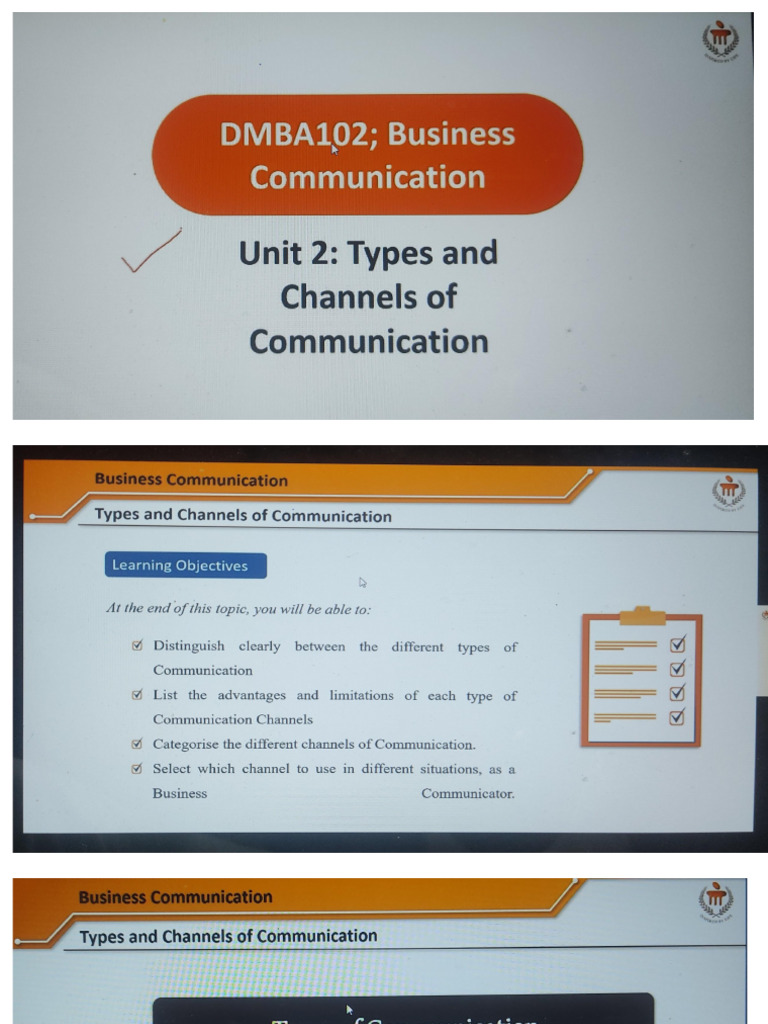 Business Communication (Unit-2 Types & Channels of Communication) | PDF