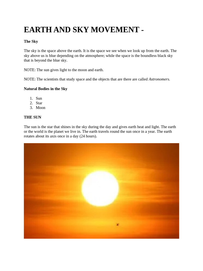 The Earth and It's Movement | PDF | Planets | Eclipse