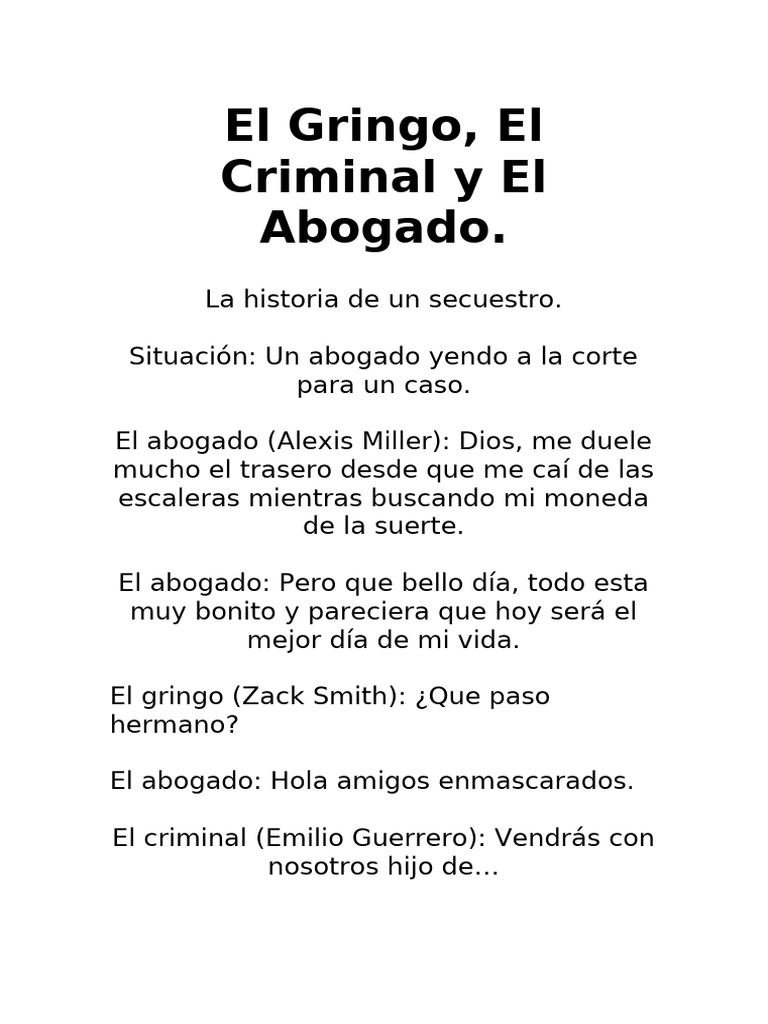 El Gringo, El Criminal y El Abogado - La Historia de Un Secuestro | PDF