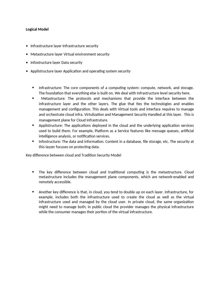 Logical Model | PDF | Information Security | Cloud Computing