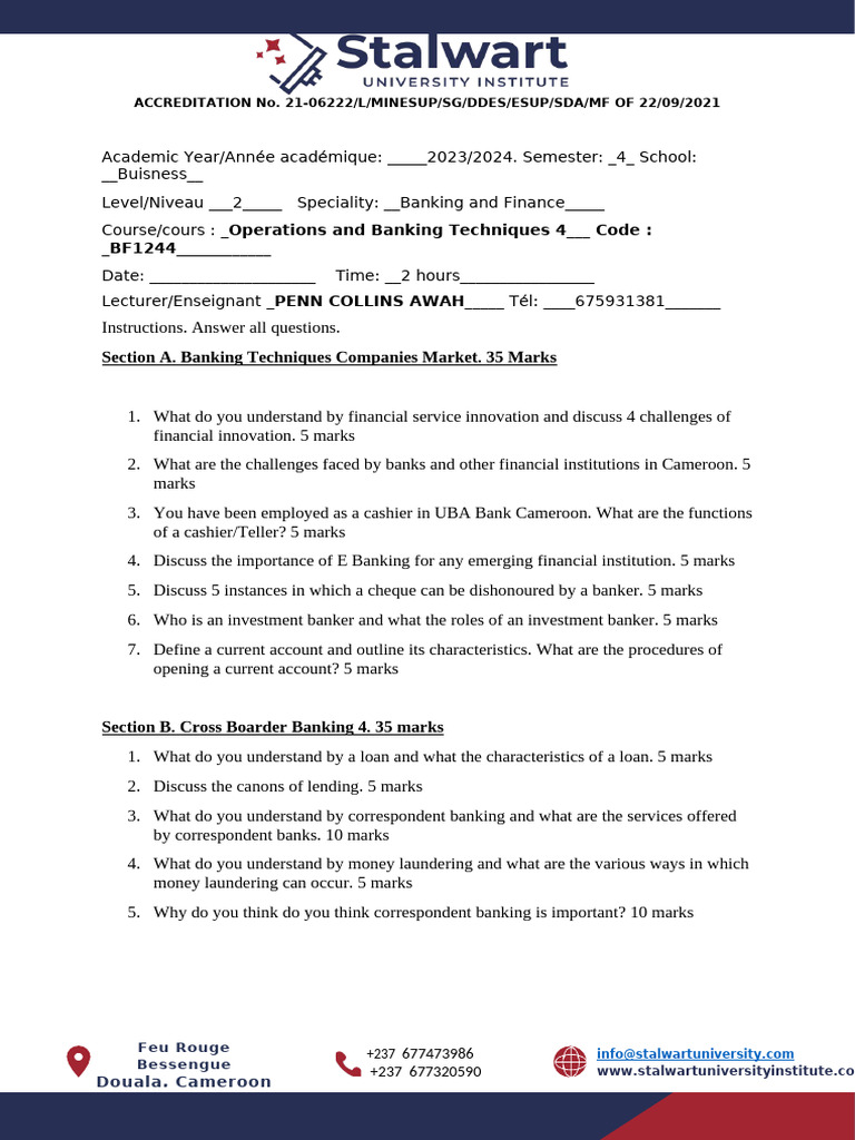 Banking and Finance Exam Guide 2023 | PDF