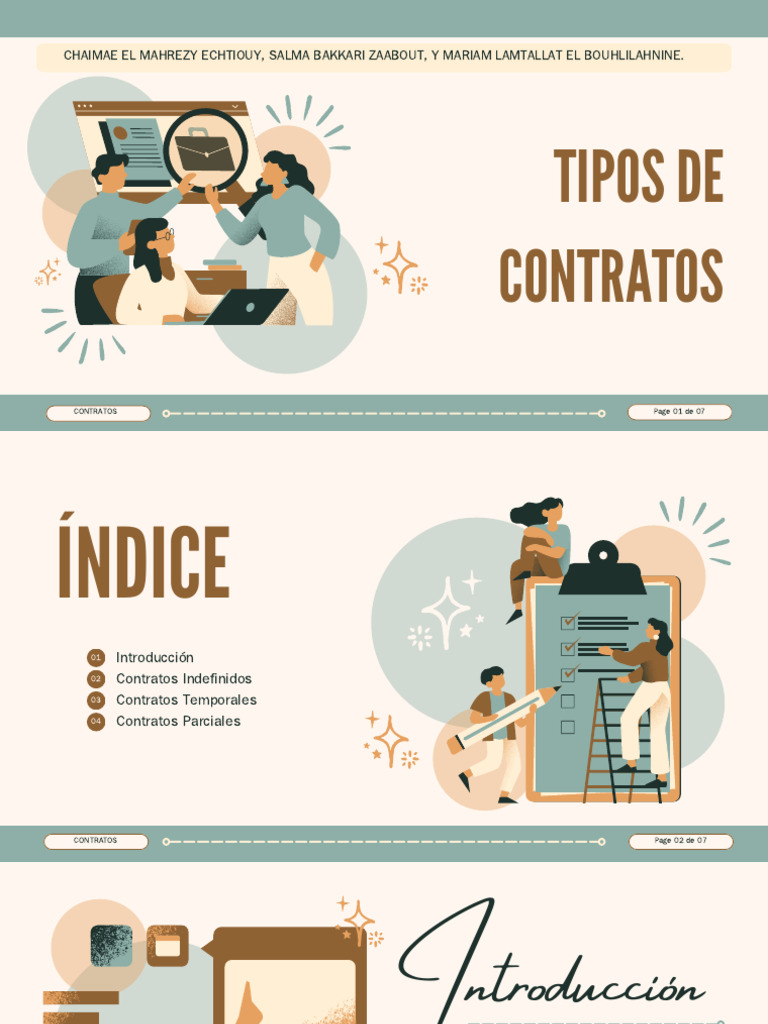 Tipos de Contratos-Canva-2 | PDF | Brecha salarial de género | Salario