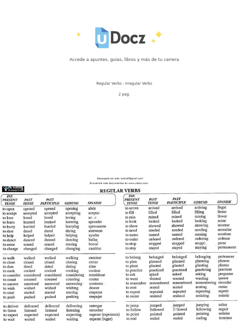 verbs-list-295154-downloadable-7978885 | PDF