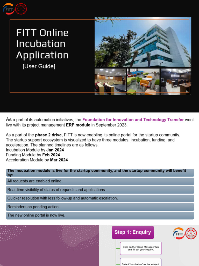 FITT Incubation Application Guide | PDF | Cyberspace | Software