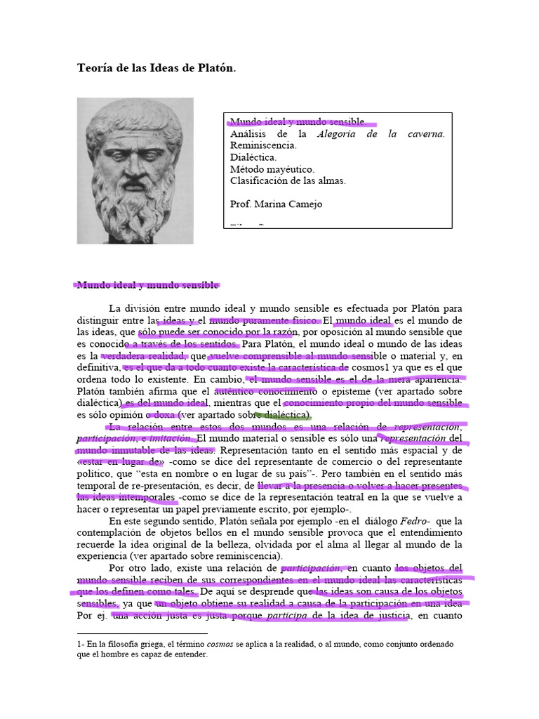 PL Ton - Teor A Del Conocimiento | PDF | Platón | Conocimiento