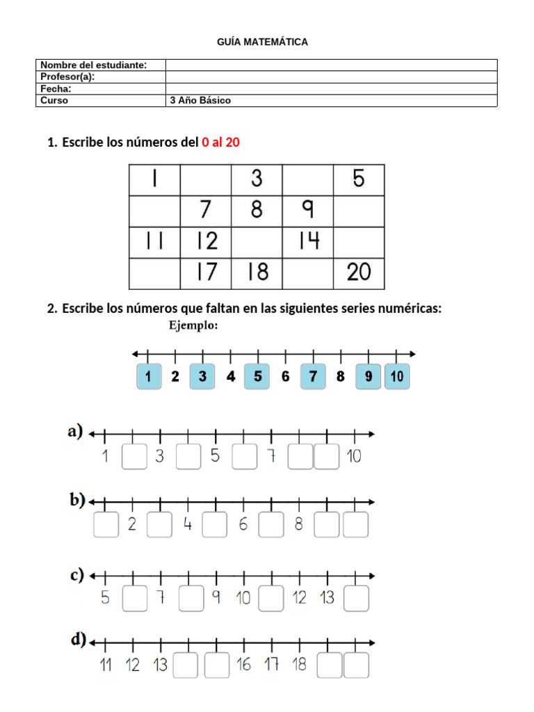 -números-y-operaciones-hasta-20 | PDF