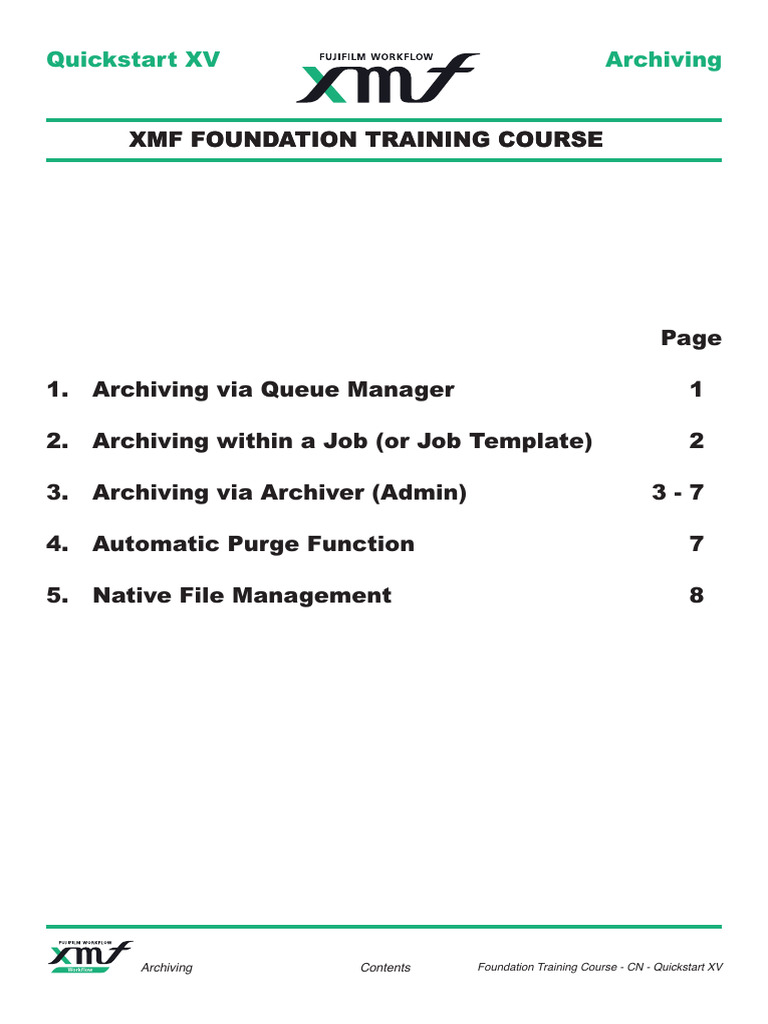 XMF Qs XV Archiving v5.5c | PDF | Computer File | Backup