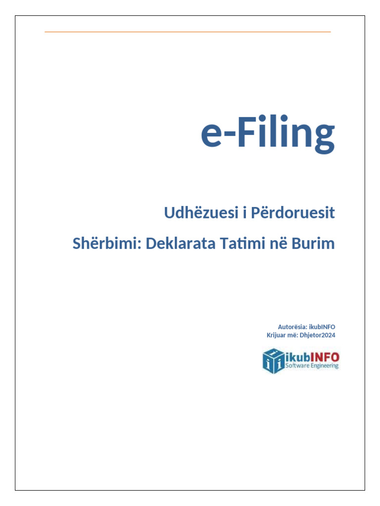 AL - E-FILING - Udhëzues Përdoruesi - Deklarata TMB | PDF