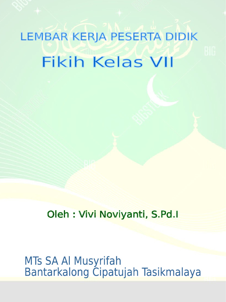 LKPD FIKIH 5 | PDF