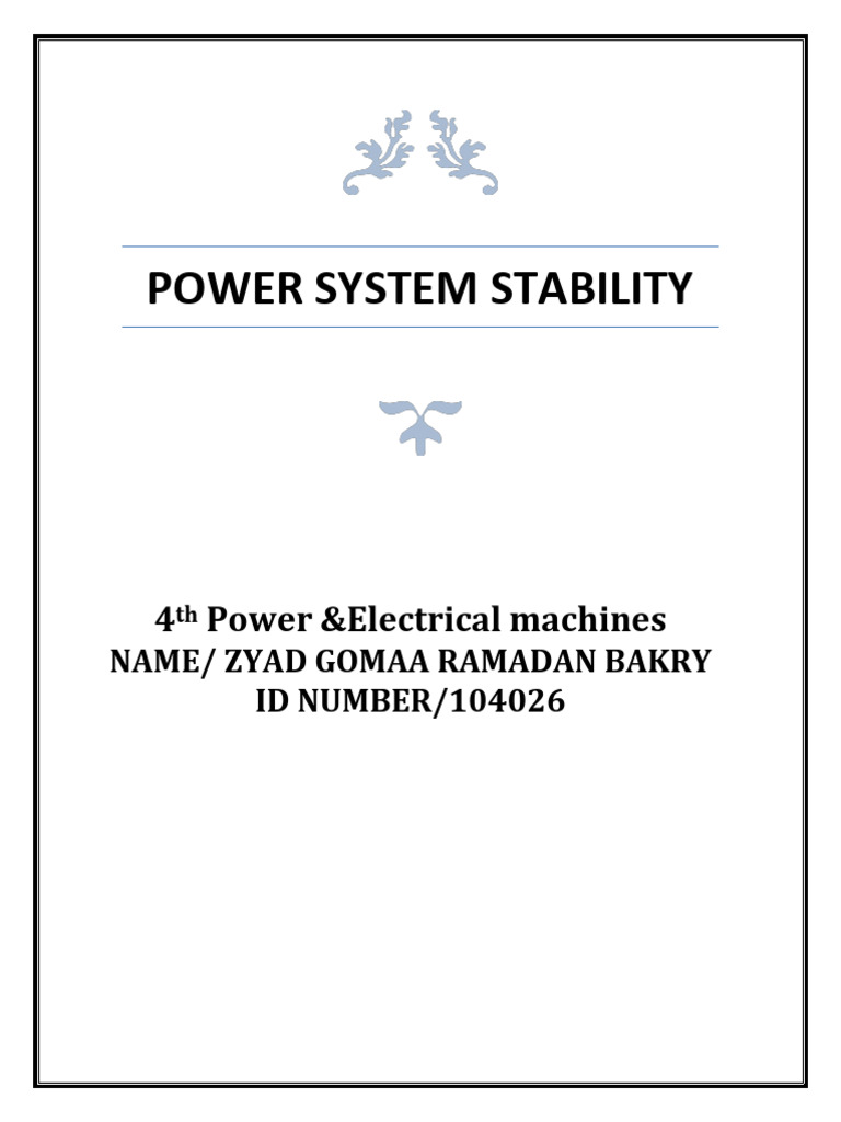 Power System Stability: Historical Overview | PDF | Electrical Grid ...