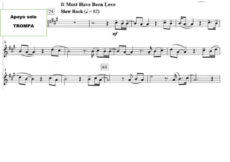 Apoyo trompa SOLO ROXETTE | PDF
