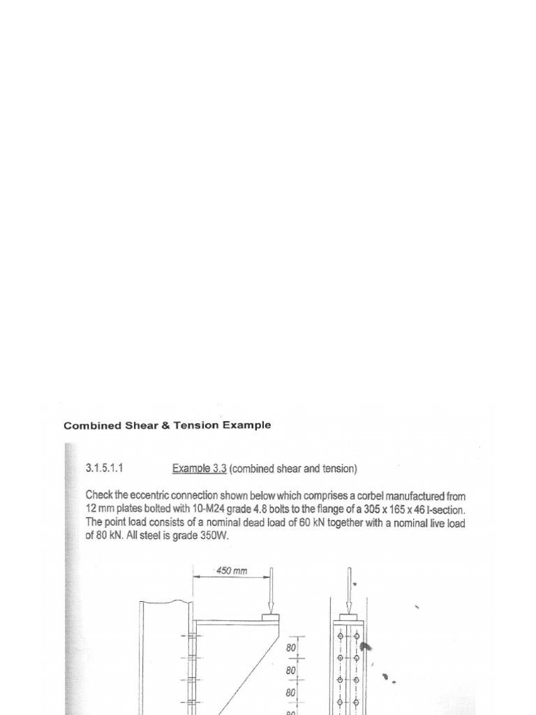 Example - Shear and Tension | PDF